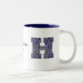 Mosaic Stained Glass Monogram Initial Letter H Two-Tone Coffee Mug | Zazzle