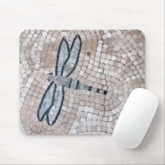 mosaic tile art of a dragonfly mouse pad | Zazzle