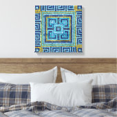 Mosaic Tile Greek Meander Key Canvas Print | Zazzle