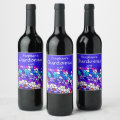 Mosaic Tile Pattern Wine Label | Zazzle