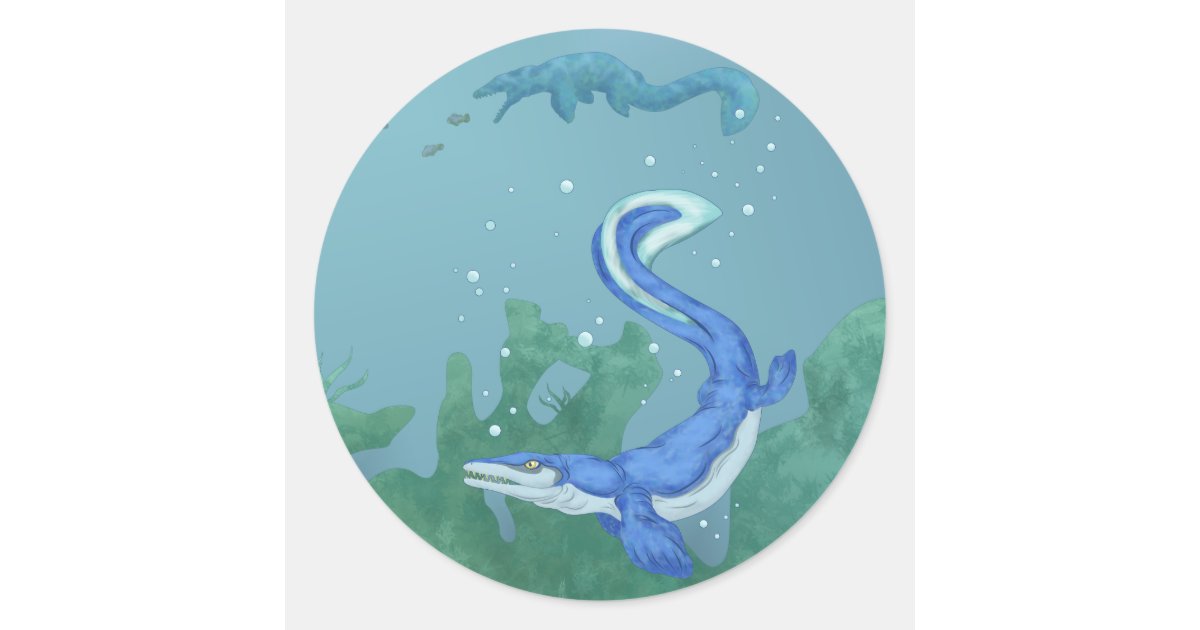 Mosasaurus Classic Round Sticker | Zazzle