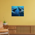 Mosasaurus versus megalodon poster | Zazzle