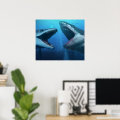 Mosasaurus versus megalodon poster | Zazzle