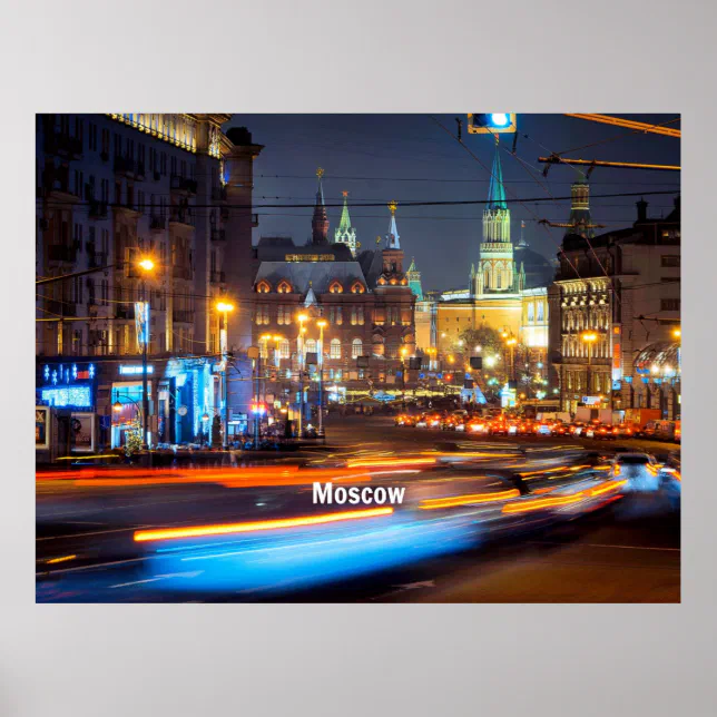 Moscow at Night Poster | Zazzle