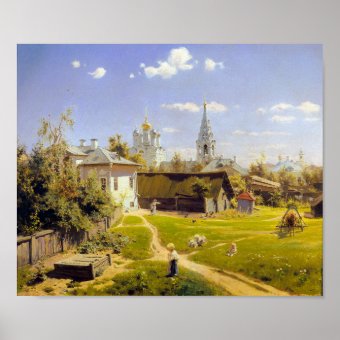 Moscow Courtyard by Vasily Polenov Poster | Zazzle