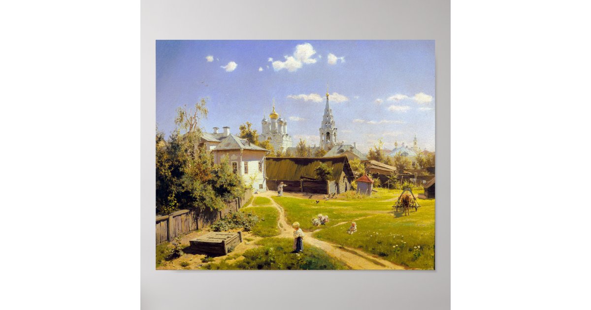 Moscow Courtyard by Vasily Polenov Poster | Zazzle