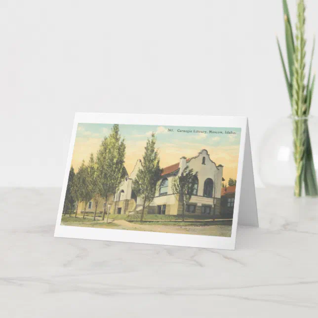 Moscow Idaho Carnegie Library Card | Zazzle