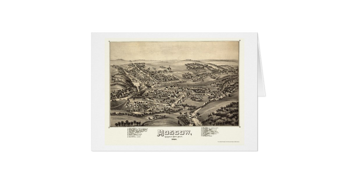 Moscow, PA Panoramic Map - 1891 | Zazzle