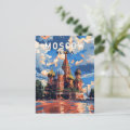 Moscow Russia Travel Art Vintage Postcard | Zazzle