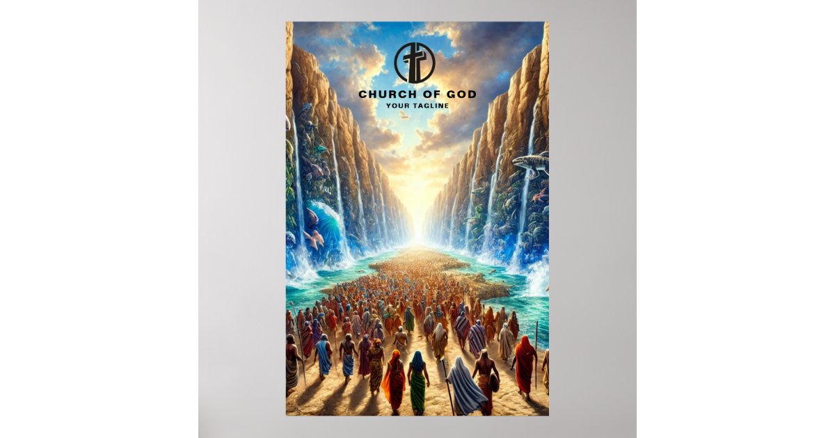 Moses Parting The Red Sea Poster | Zazzle