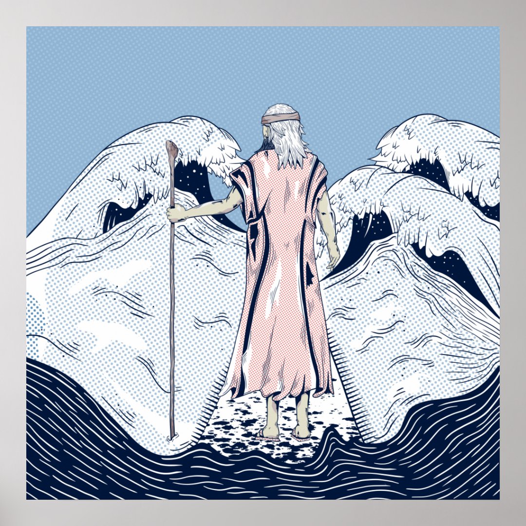 Moses Parting the red sea Poster | Zazzle
