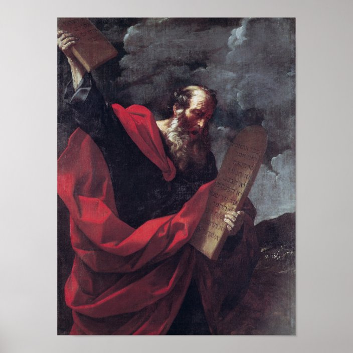 Moses with the Tablets of the Law Poster | Zazzle.com