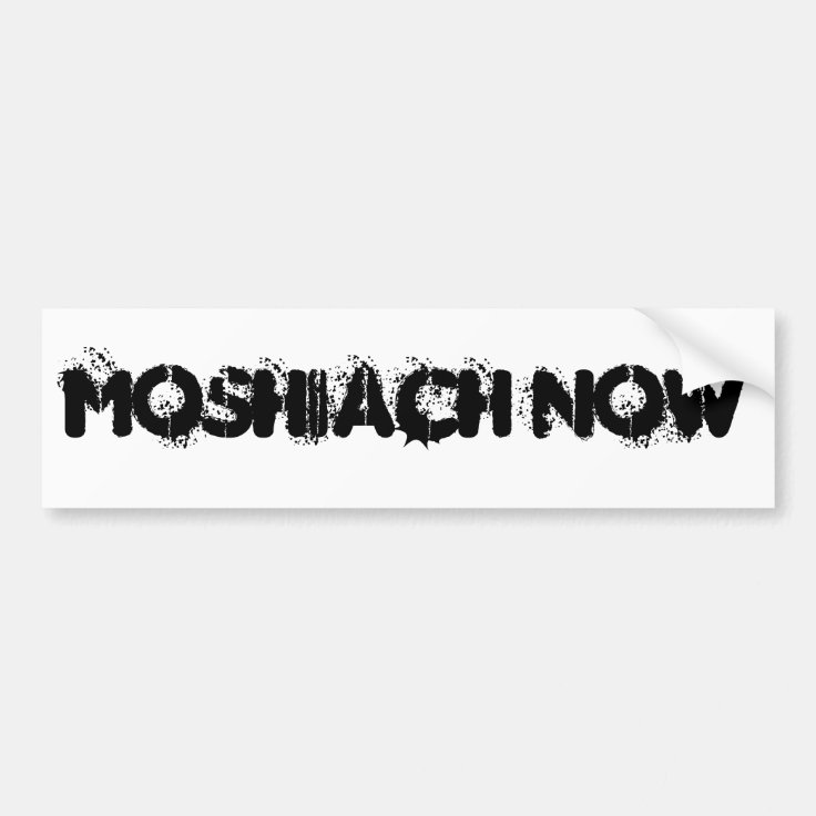MOSHIACH NOW BUMPER STICKER | Zazzle