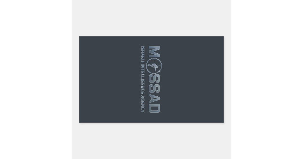 Mossad - Israeli Intelligence Agency - Scope Rectangular Sticker | Zazzle