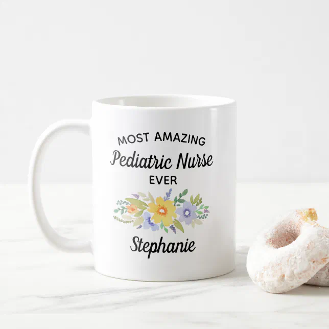 Most Amazing Nurse Ever Pretty Floral Watercolor Coffee Mug | Zazzle