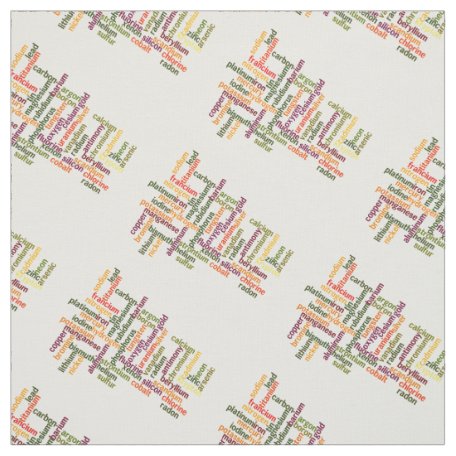 Periodic Elements Fabric | Zazzle