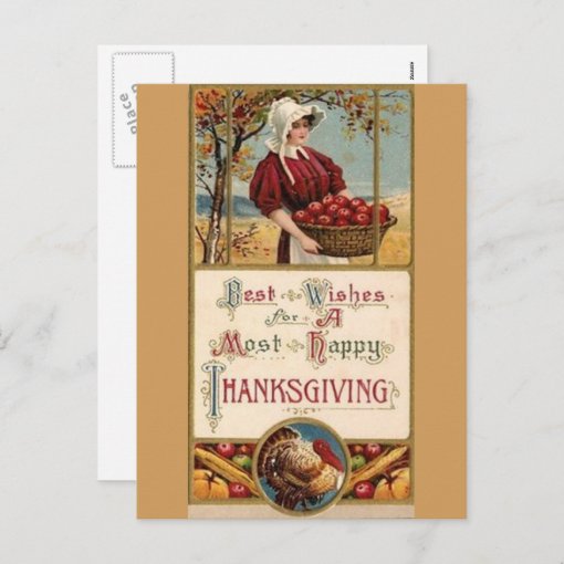 Most Happy Thanksgiving postcard | Zazzle