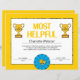 Most Helpful Certificate of Achievement PDF | Zazzle