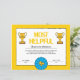 Most Helpful Certificate of Achievement PDF | Zazzle