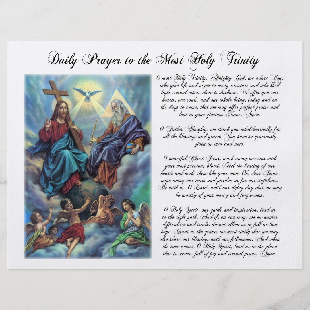 Most Holy Trinity Daily Prayer Flyer | Zazzle