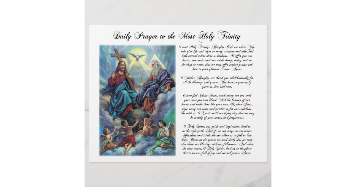 Most Holy Trinity Daily Prayer Flyer | Zazzle