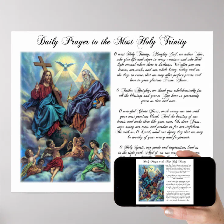 Most Holy Trinity Daily Prayer Poster | Zazzle