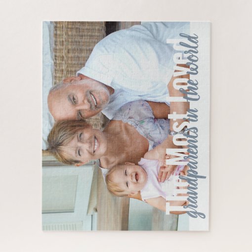 Most Loved Grandparents Personalized Photo Jigsaw Puzzle | Zazzle