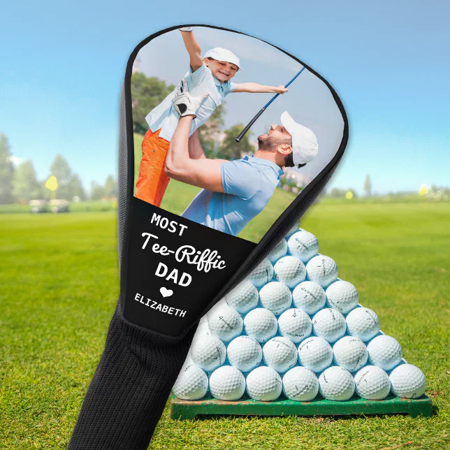 Most Tee-Riffic DAD Personalized Golfer Photo Golf Head Cover | Zazzle