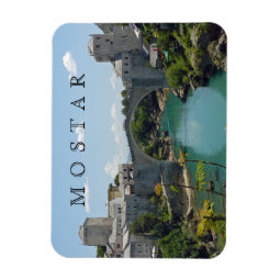 Mostar Old Bridge view fridge magnet | Zazzle