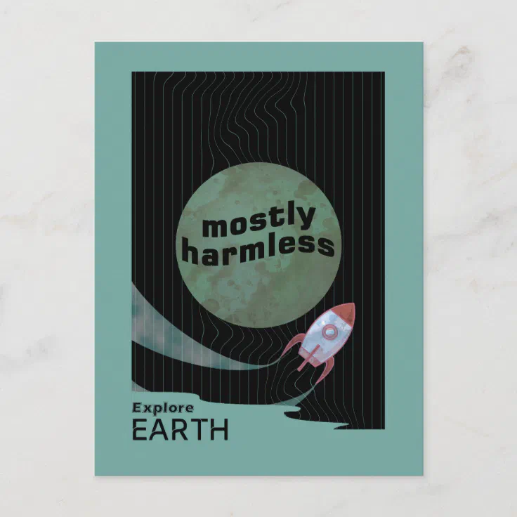 Mostly Harmless Postcard | Zazzle