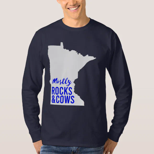 Mostly Rocks and Cows Funny Minnesota T-Shirt | Zazzle