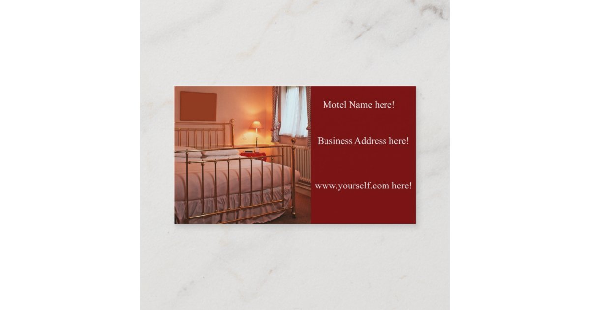 Motel business card | Zazzle