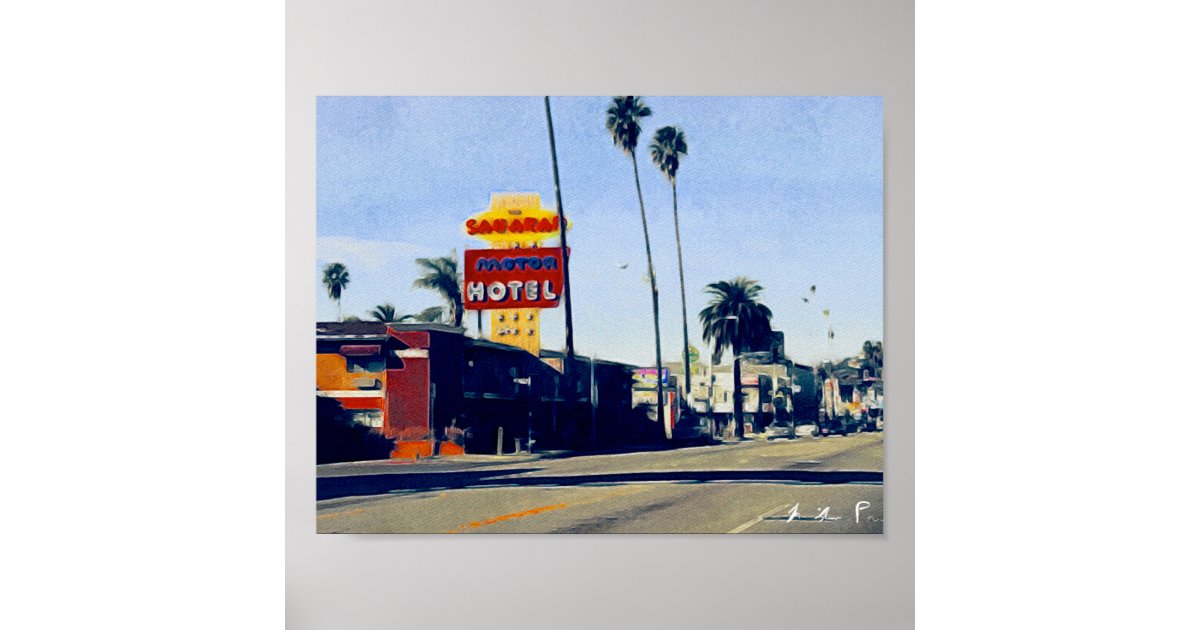 Motel Sunset Boulevard Poster | Zazzle