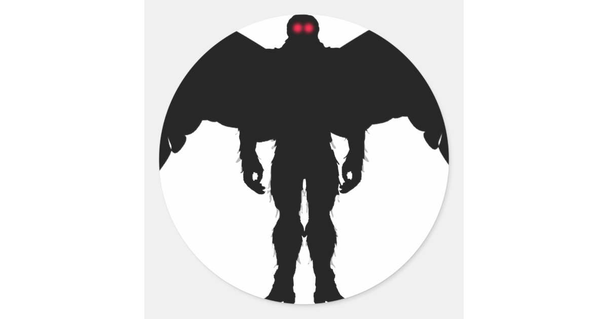 Moth Man Classic Round Sticker | Zazzle