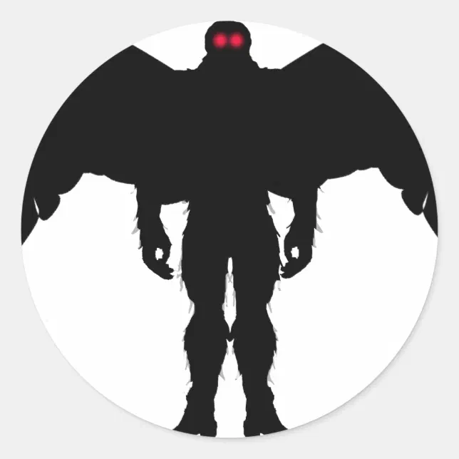 Moth Man Classic Round Sticker | Zazzle