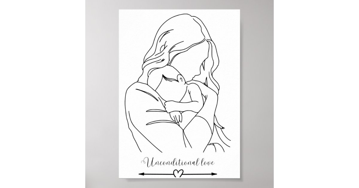 Mother and Baby Poster | Zazzle