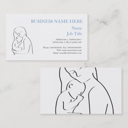 Mother and child business card | Zazzle