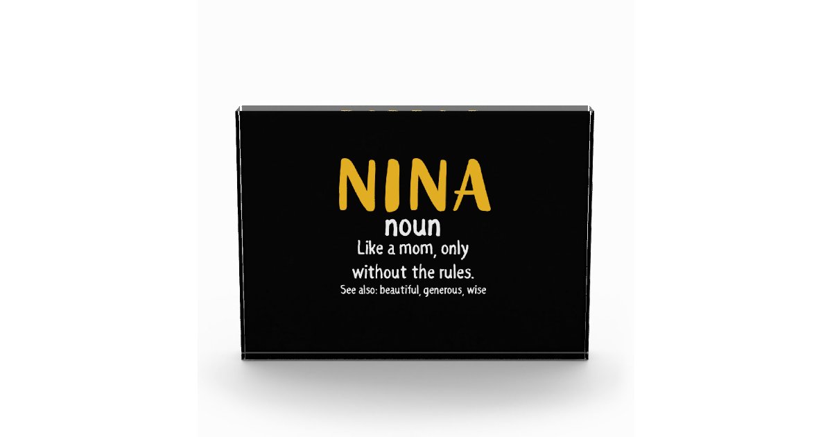 Mother Art Nina Definition Photo Block | Zazzle