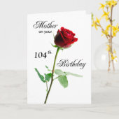 Mother Customizable Age Birthday Red Rose Card | Zazzle