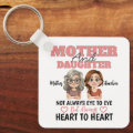 Mother & Daughter Hearts Connected Across Distance Keychain | Zazzle