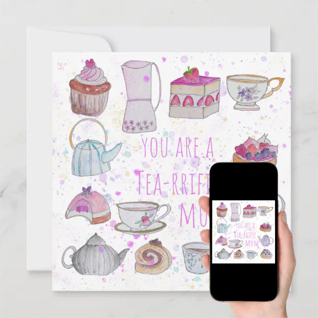 Mother day tea time card | Zazzle