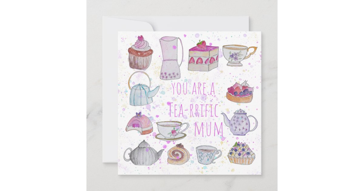 Mother day tea time card | Zazzle