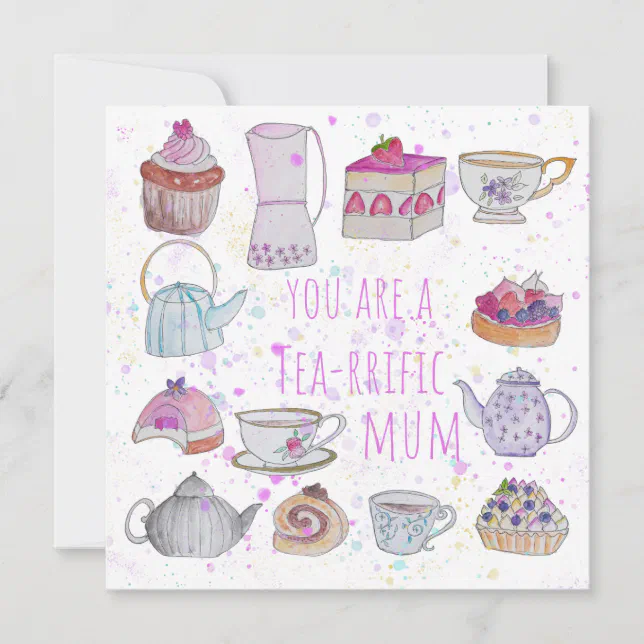 Mother day tea time card | Zazzle