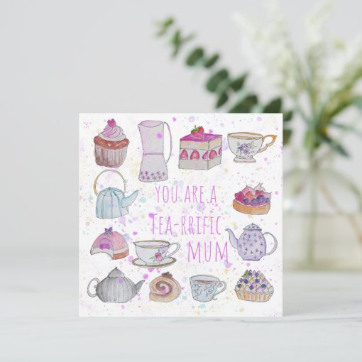 Mother day tea time card | Zazzle