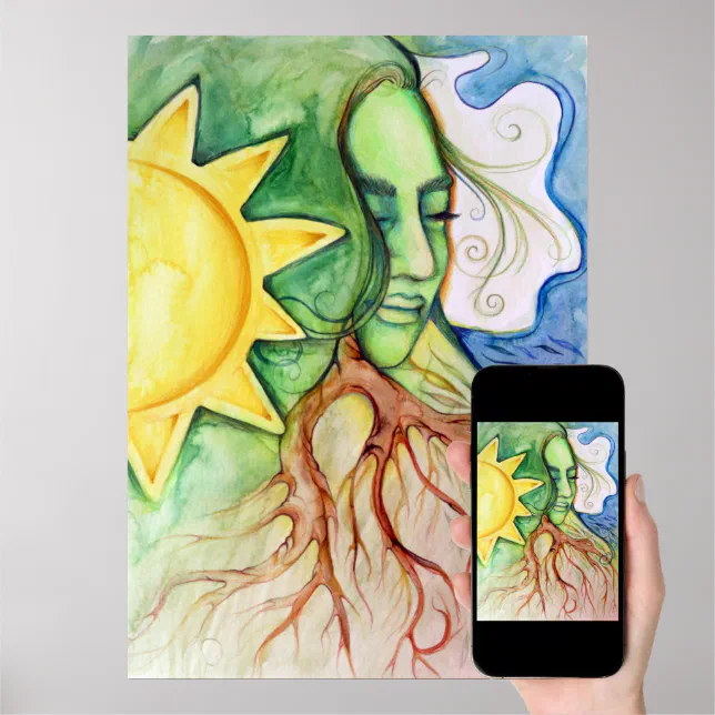 Mother Earth Gaia Goddess Poster | Zazzle