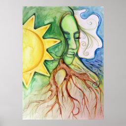 Mother Earth Gaia Goddess Poster | Zazzle