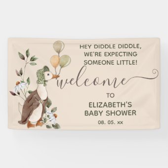 Mother Goose Nursery Rhymes Baby Shower Welcome Banner | Zazzle