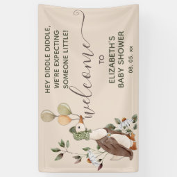 Mother Goose Nursery Rhymes Baby Shower Welcome Banner | Zazzle