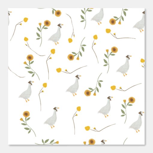 Mother Goose Yellow Wildflower Nursery Wallpaper | Zazzle