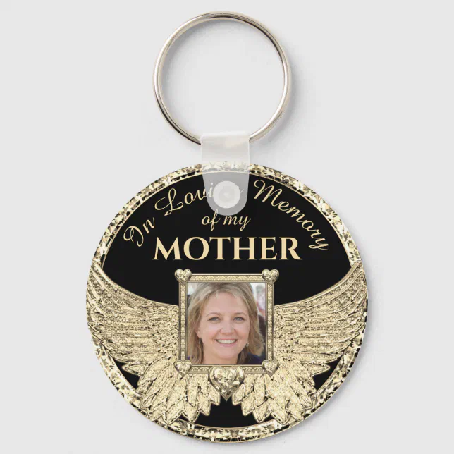 Mother In Loving Memory Photo Memorial Keychain | Zazzle